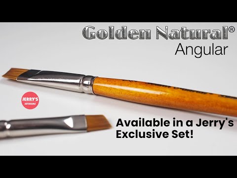 Golden Natural Angle Brush by Silver Brush