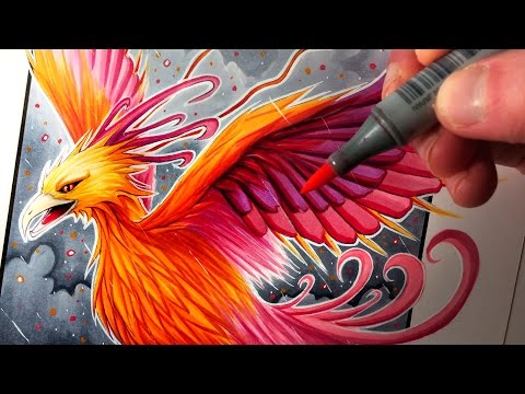 How To Draw A Phoenix Bird Step by Step – I'm Youtuber – Follow my ...