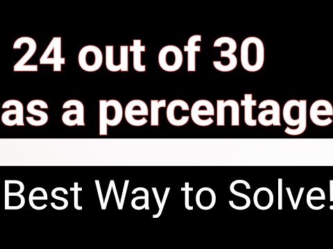 24 out of 30 as a percentage||What is 24/30 as a percentage?||Fraction to Percentage Conversion