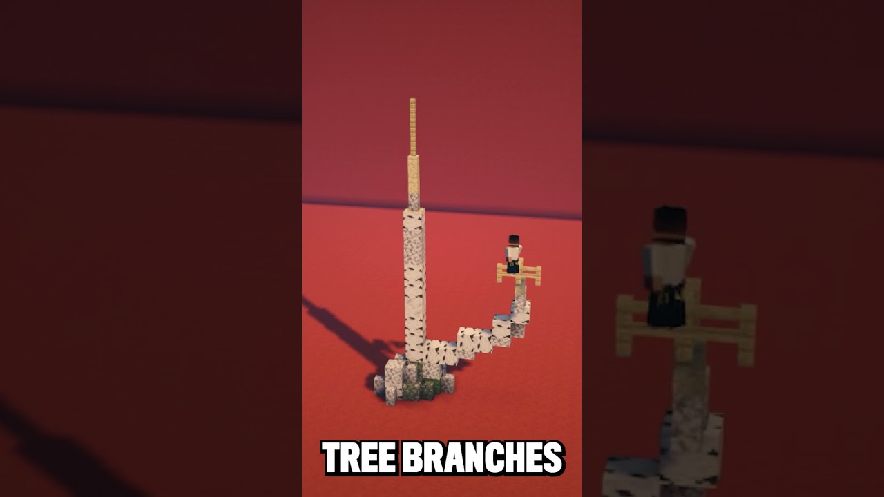 How to THINK when You Build Trees in Minecraft #SHORTS
