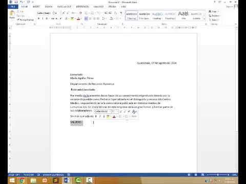 Carta de Solicitud de Empleo ,Ejemplo