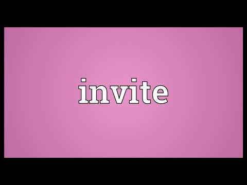 Invite Meaning