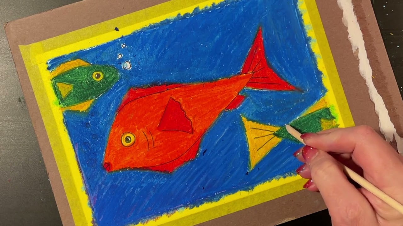 Paul Klee Sgraffito Fish Art Activity