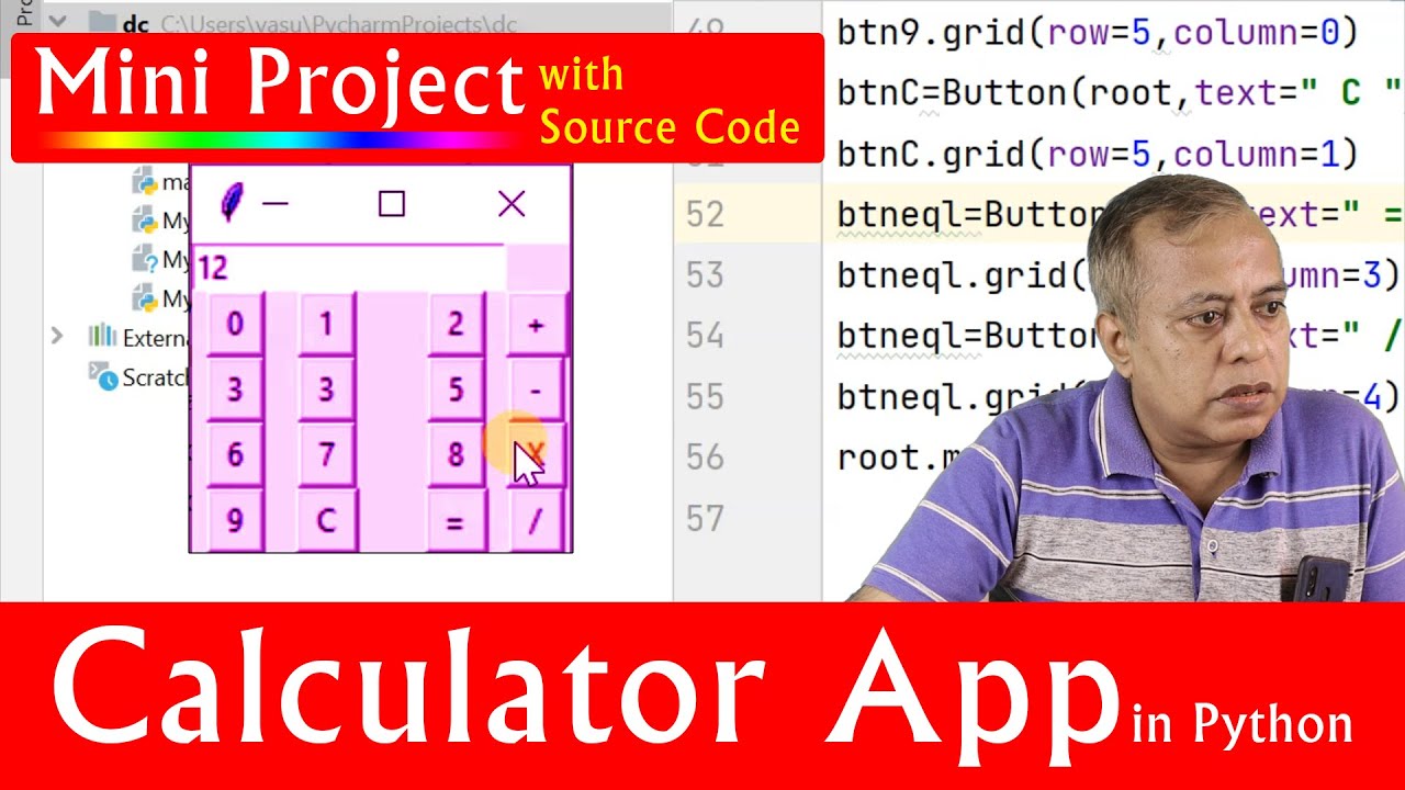 Design Your Own Calculator Using Python - Mini Project - Source Code Available in Description