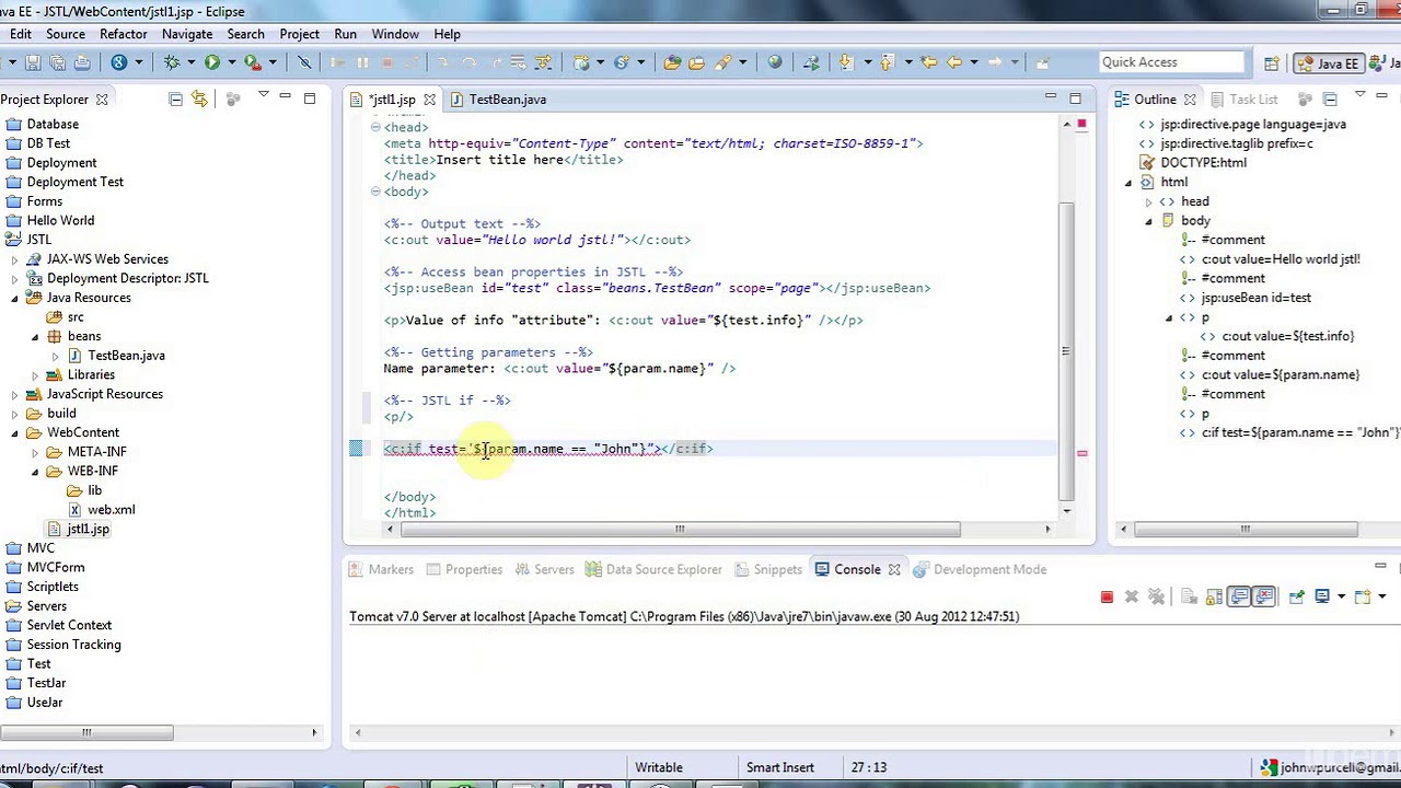 004 The JSTL if Statement