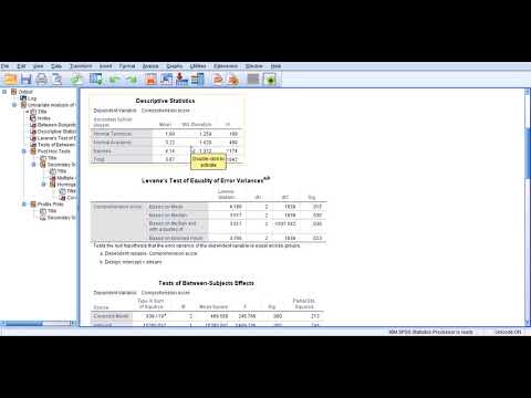 ANOVA 3: One-Way ANOVA using GLM