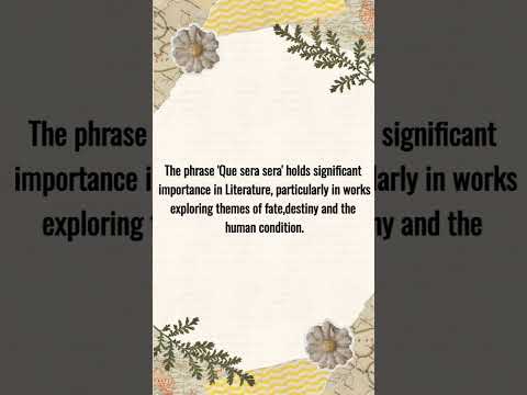 The meaning of "Que Sera Sera" #englishlearning