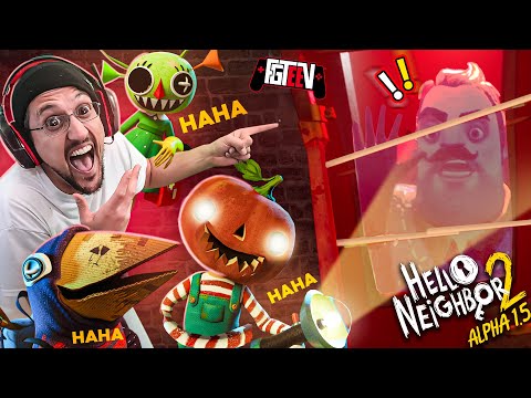 TRAPPING HELLO NEIGHBOR 2! Greedy Little Brats Want all my Candy! (FGTeeV: The End of Alpha 1.5)