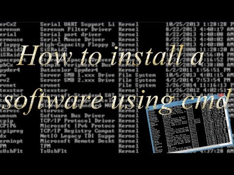 How to install a software using CMD(command promt)