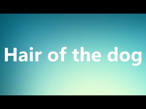 Hair of the dog - Medical Definition and Pronunciation