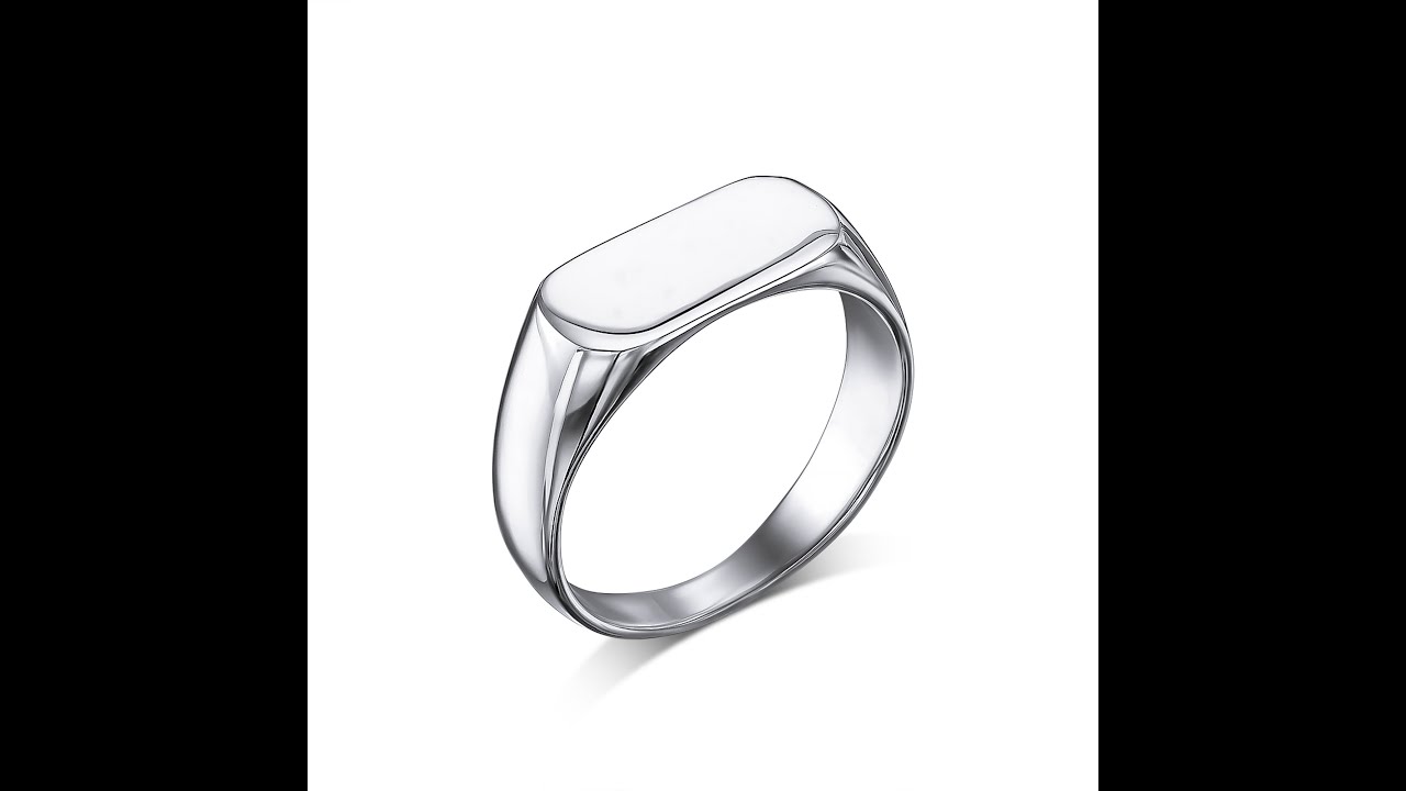 Sterling Silver Signet Ring, Stacking Name Ring, Engraved Bar Ring, Wide , Personalized Ring