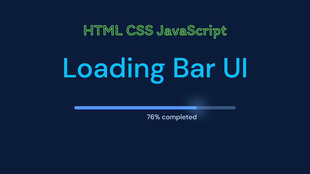 Loading Bar Website using HTML CSS JS | Full Tutorial with Source Code