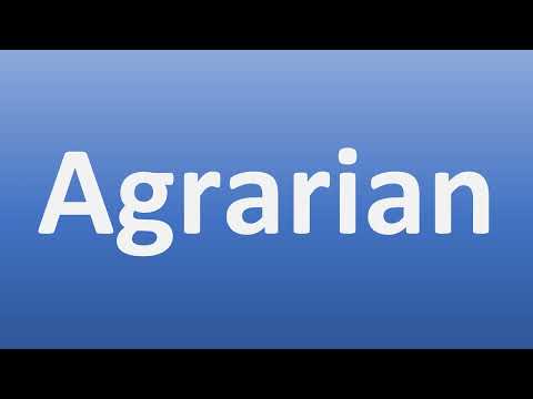How to Pronounce Agrarian