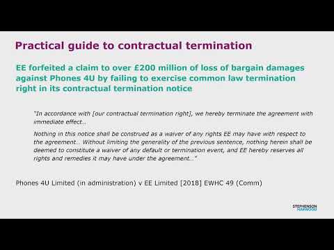 Practical guide to contractual termination