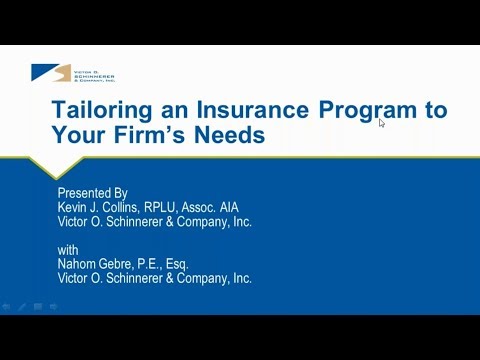 Tailoring an Insurance Program for Your Firm Needs