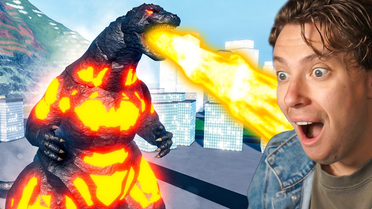 Playing as Burning Godzilla in Roblox (Alpha Kaiju)