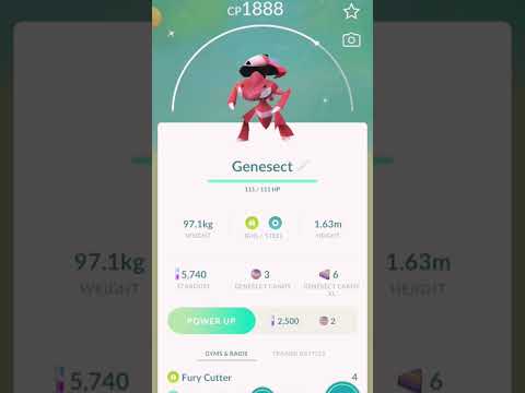 Got shiny ✨️ Genesect in first raid 😃😃 #pokemongo #genesect