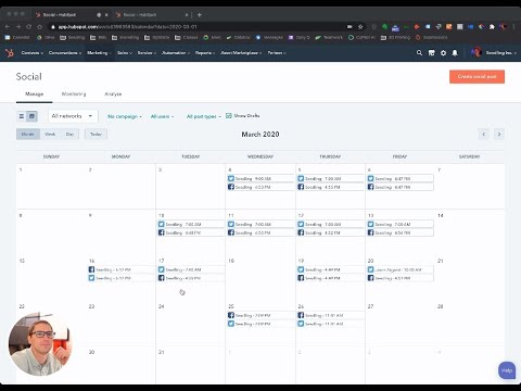 Using HubSpots content calendar to schedule social posts