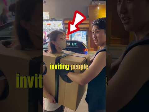 Japanese girl with mystery box