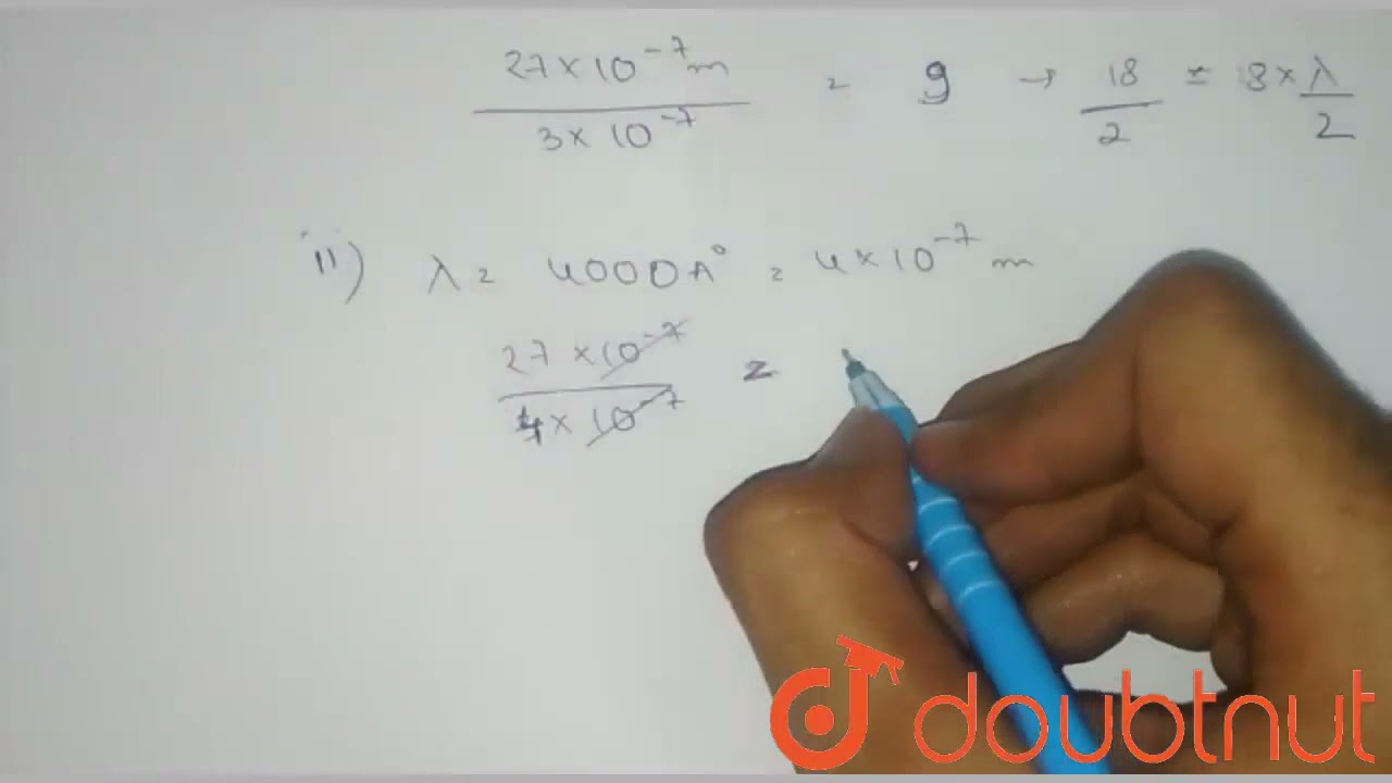 The optical path difference between two identical light waves arriving at a point (P) on the scr...