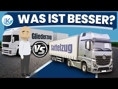 Wir vergleichen Sattelzug und Gliederzug!