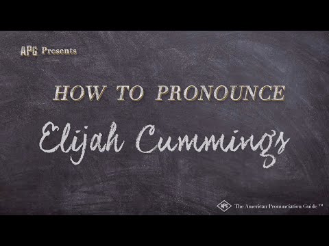How to Pronounce Elijah Cummings (Real Life Examples!)