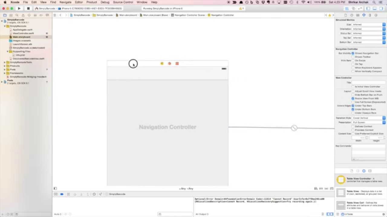 AVFoundation : Building a Simple BarCode Inventory app