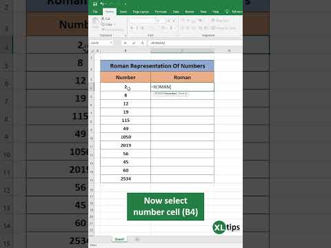 "Roman Representation of Numbers in Excel: How to Convert Numbers to Roman Numerals"