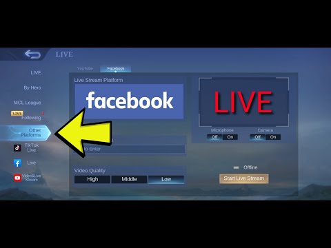 How to live stream mobile legends on Facebook