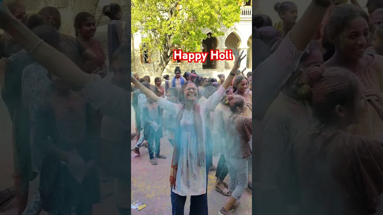 holi celebration at school #festivalofcolors #holi2025 #holicelebration #dance #creativephotography