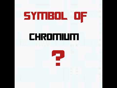 Symbol Of Chromium || Cr || #shorts