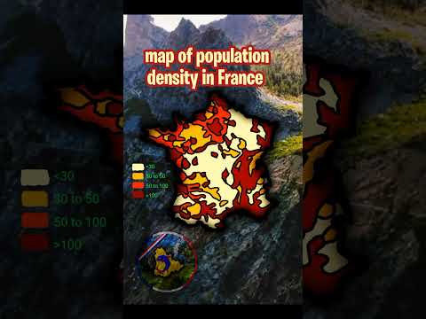 map of population density in France