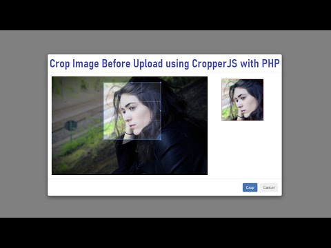Crop Image Before Upload using CropperJS with PHP