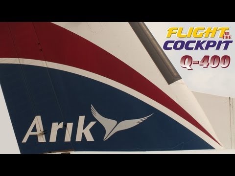 Asaba to Lagos Cockpit Q-400