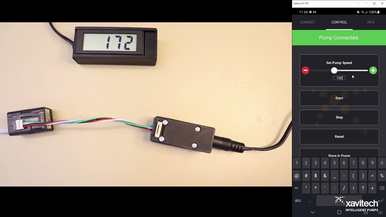 Demo of Pump controller BT App | Xavitech Micropumps