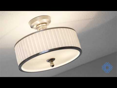 Nuvo Lighting Candice 3 Light Semi Flush Fixture - Bellacor