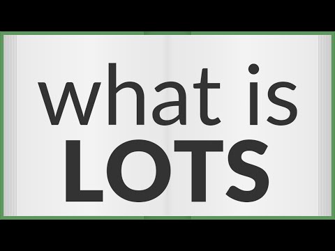 Lots | meaning of Lots