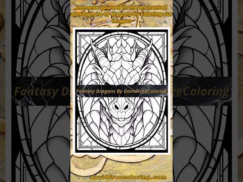 Fantasy Dragons Coloring Book | Coloring Book for Adults #coloringbook #colouringasmr