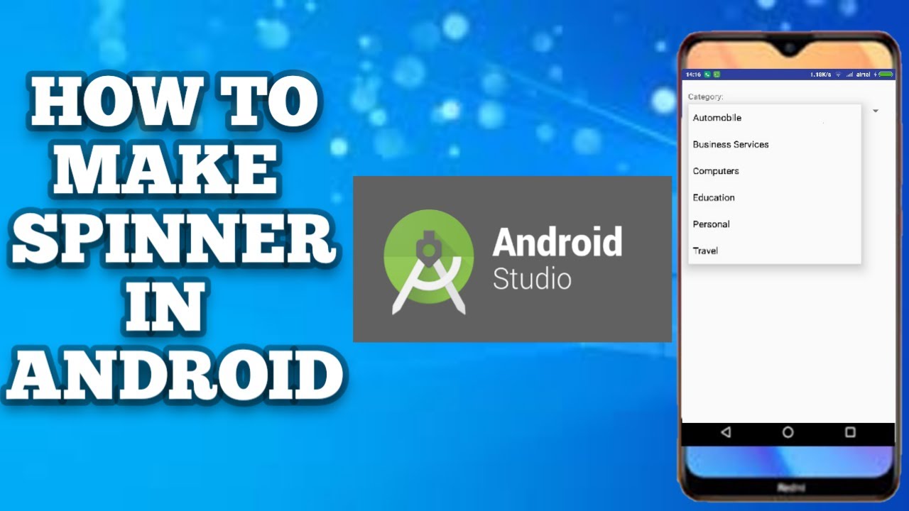 Android Spinner | Spinner in android studio | Create Spinner in android with XML | Simple Spinner