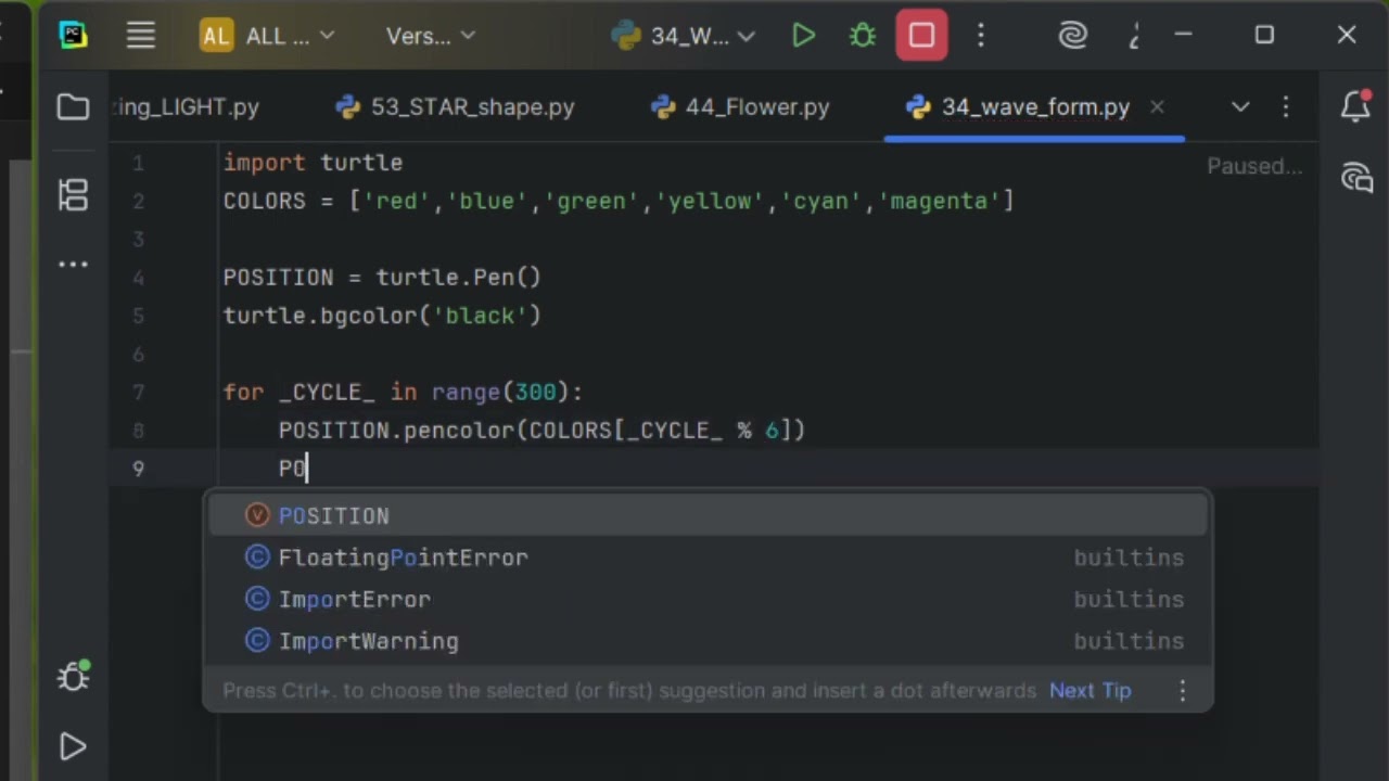 Dynamic Color Spiral Pattern with Python Turtle | Advanced Creative Coding Visualization