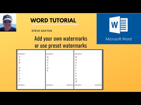 This video explains how to create a Watermark in Microsoft Word. Watermarks