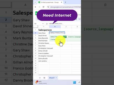 Excel for beginners Translate to any language in telugu $ #exceltips #excel #ai #googleexcel #sheet