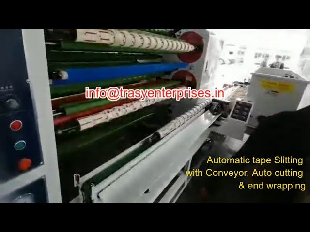 BOPP Tape Printing And Slitting Machine - Automatic BOPP Tape Slitting, Conveyor & Core Loading ...