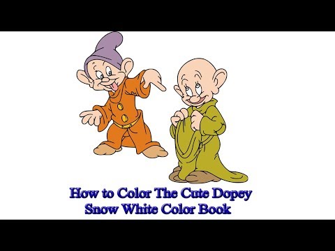 How to Color The Cute Dopey | Snow White Coloring Book