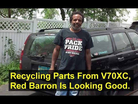 Pulling parts from a V70 XC, gift from a viewer, crazy driver and checking on Red Barron. - HOWR
