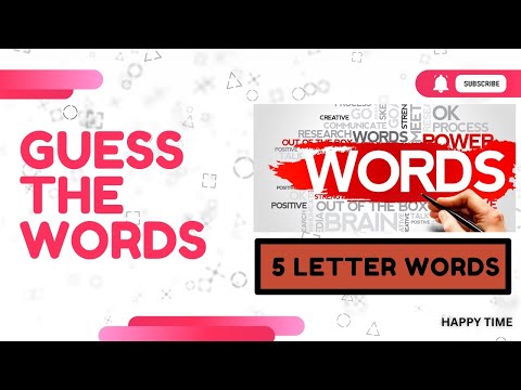 SCRAMBLED WORD GAMES - CAN YOU GUESS THE 5 LETTER WORDS? HAVE FUN!