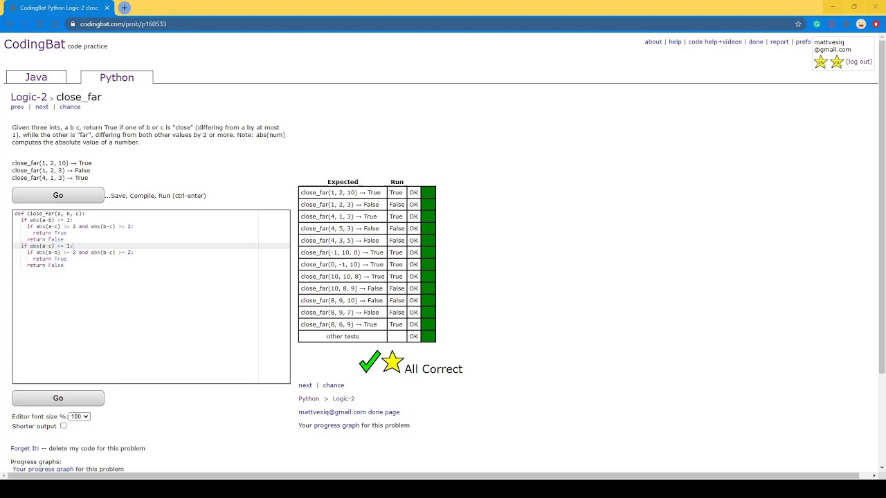 Python Coding Bat Practice - Logic Lesson 2 Part 2