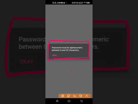 Fix Password Must be Alphanumeric Between 8 and 32 Characters