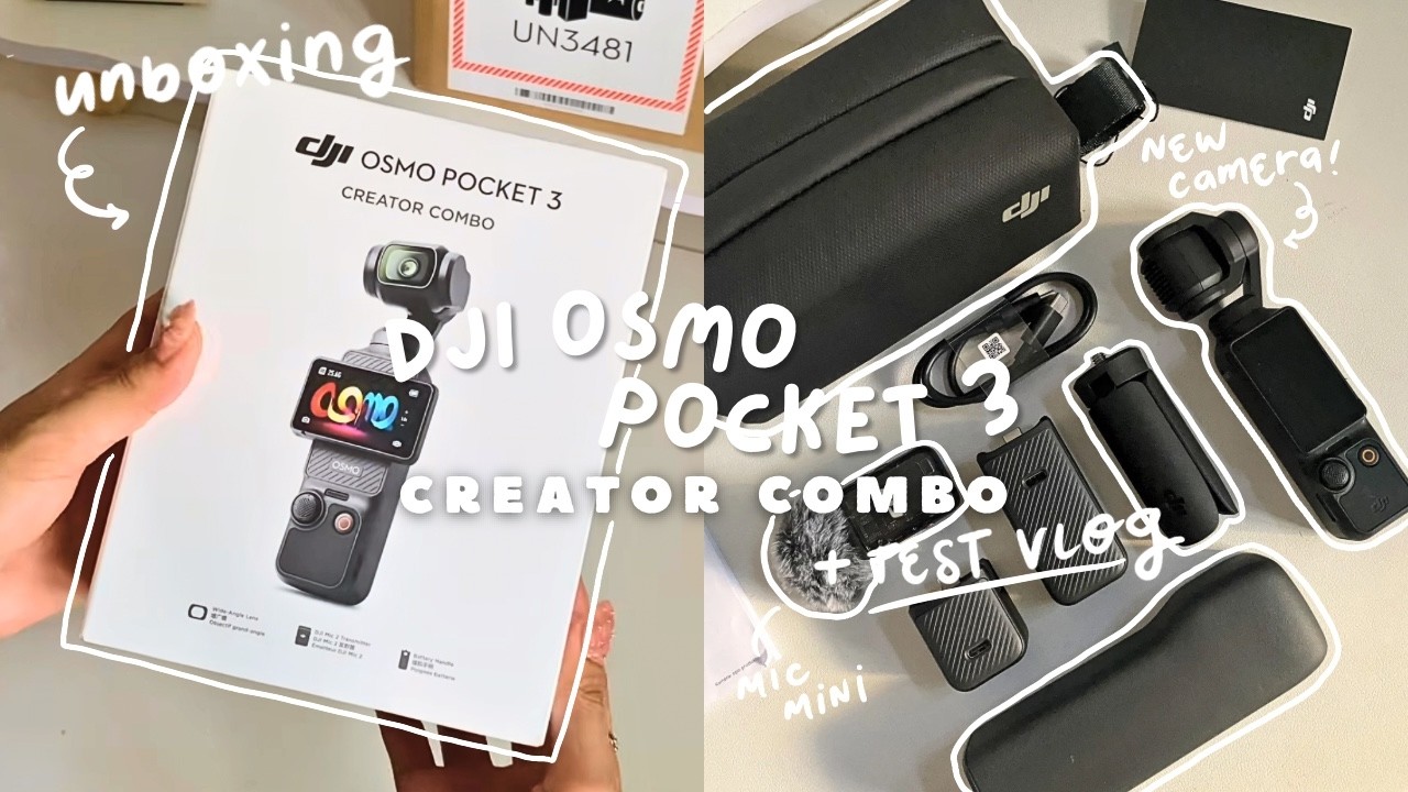 📷 dji osmo pocket 3 creator combo unboxing + test vlog | days in my life