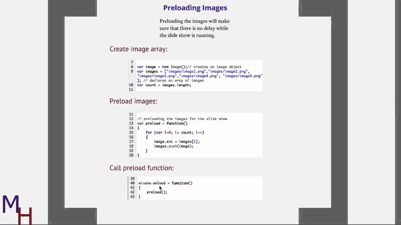 merihelp.net:JavaScript Slideshow with timer part 2.mp4